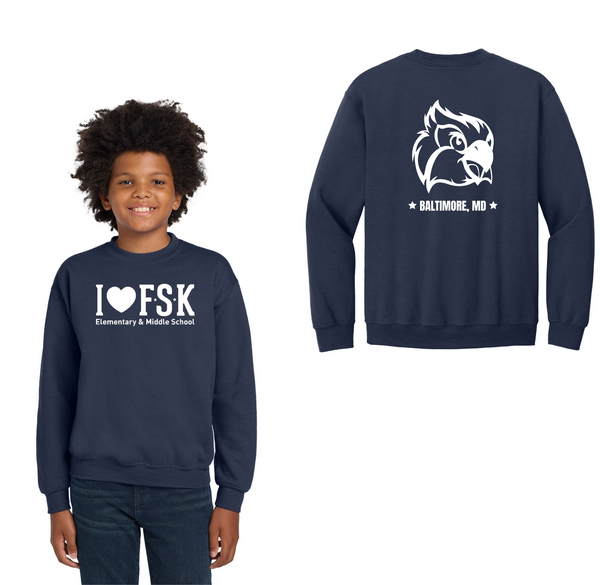 FSK 2025-26-Youth Unisex Crewneck Sweatshirt Front & Back - SpiritHero.com