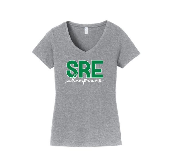 Sandbrock Ranch Spirit Wear-Womens Fan Favorite V-Neck Tee On-Demand S ...