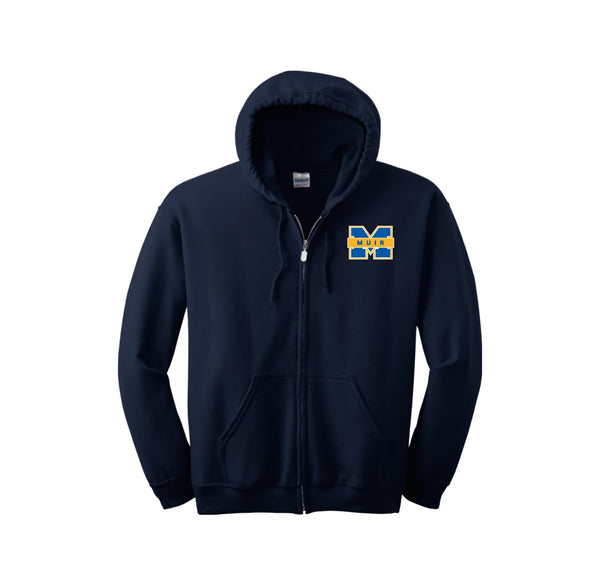 John Muir HS-Adult Unisex Full-Zip Hooded Sweatshirt On-Demand M Logo ...