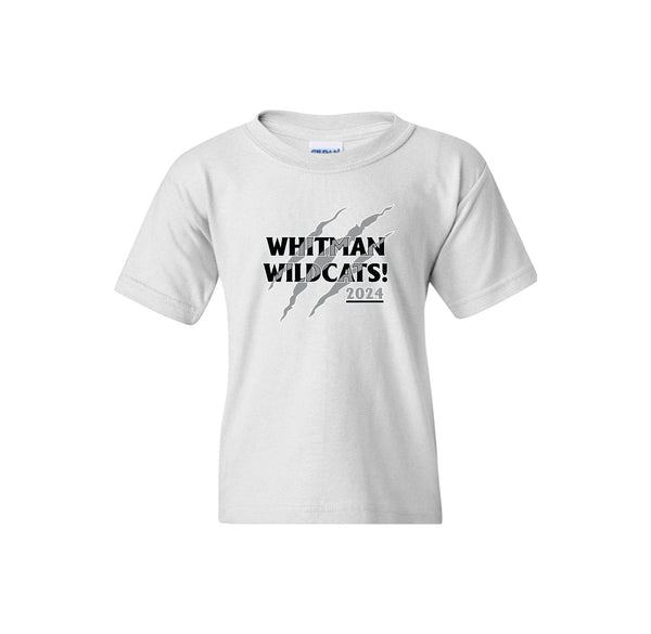 Whitman Middle-Youth Unisex T-Shirt On-Demand Claw Logos - SpiritHero.com