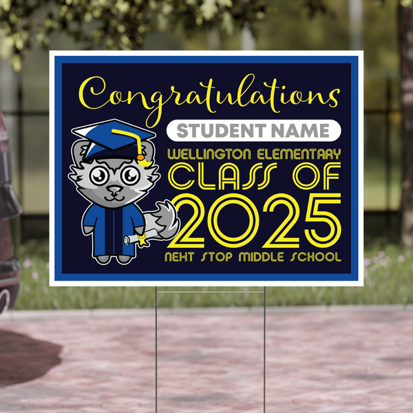 Wellington 2025-Yard Sign w/ Stake + Personalized Name - SpiritHero.com