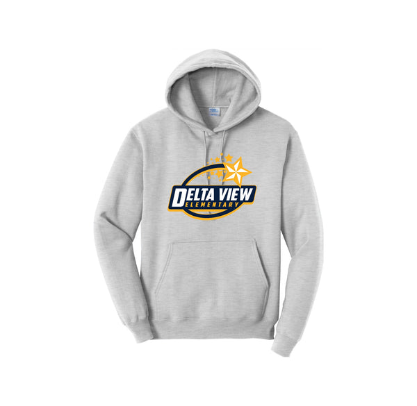Delta View Elementary-Adult Unisex Port & Co Core Fleece Pullover Hood ...