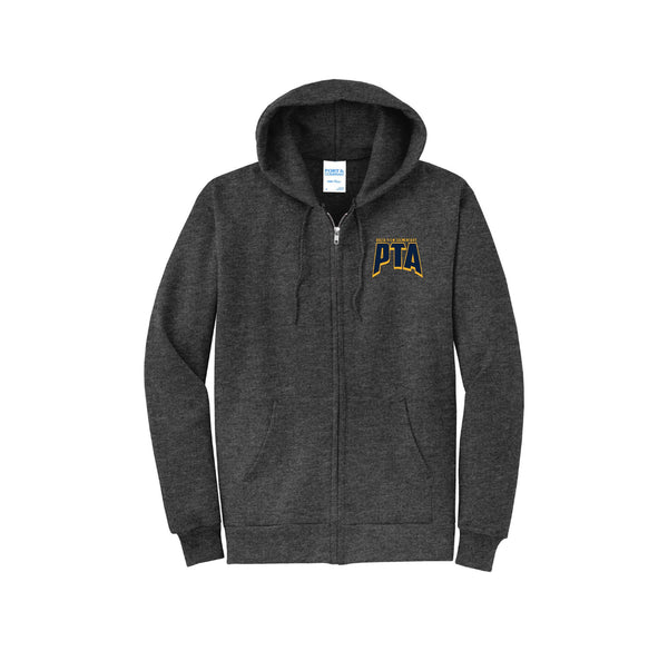 Delta View Elementary-Adult Unisex Port & Co Core Fleece Full-Zip Hood ...